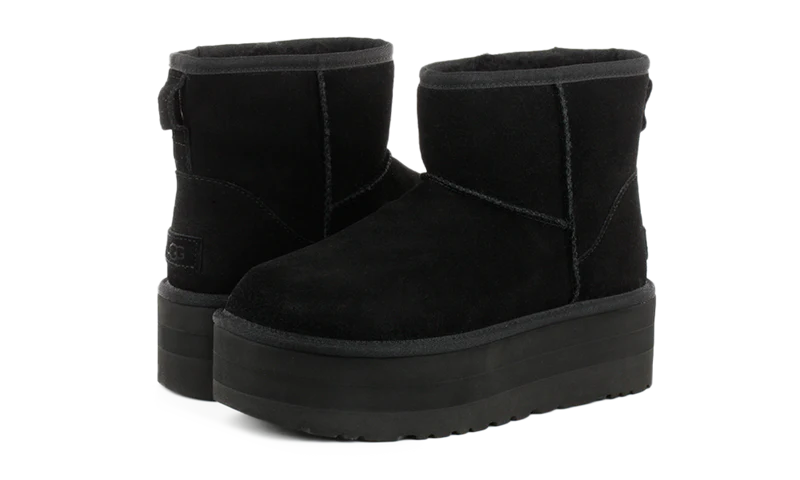 UGG CLASSIC MINI PLATFORM BOOT BLACK - Outsole